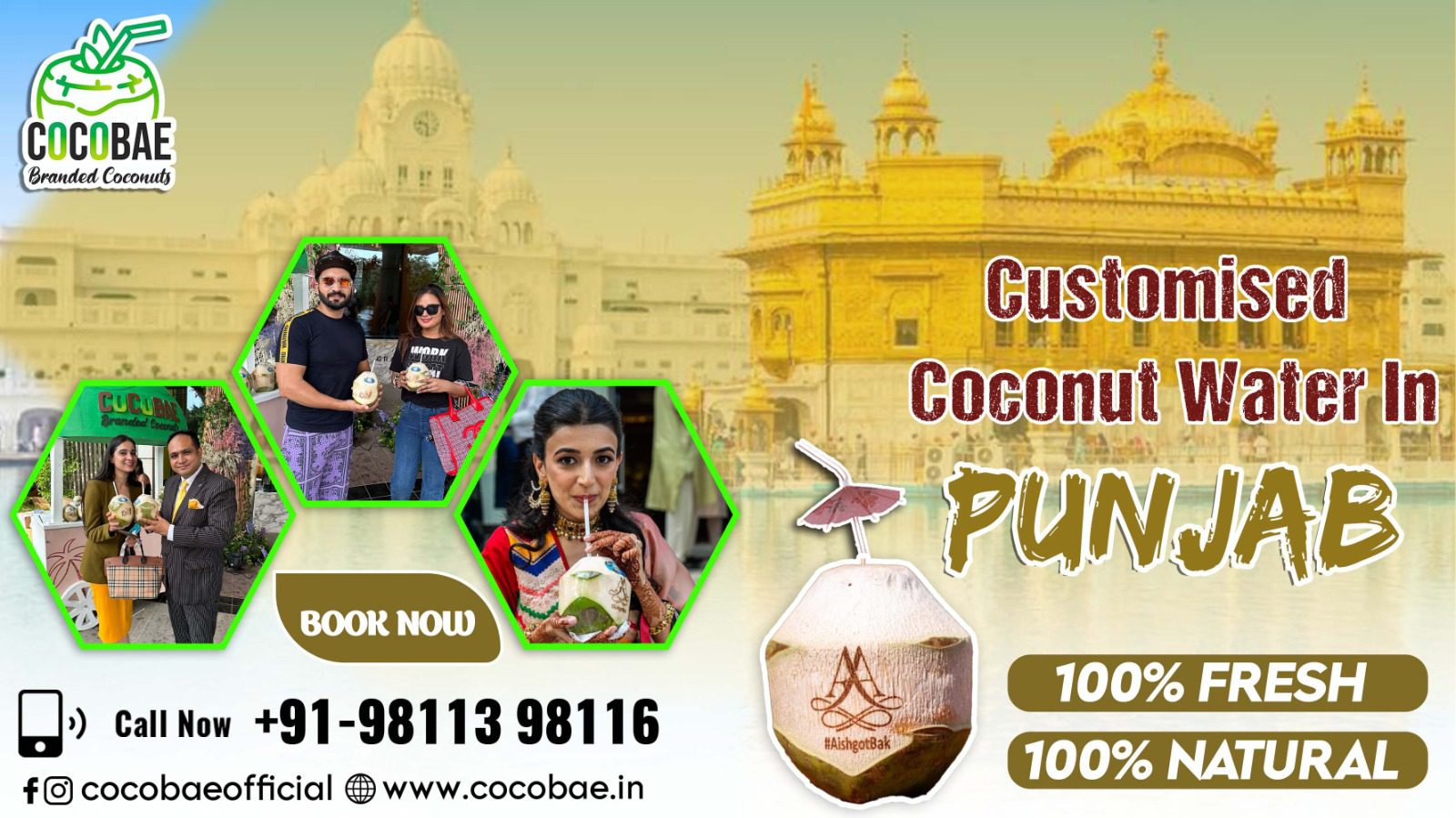 Customised Coconut Water Stall For Wedding In Punjab – Cocobae