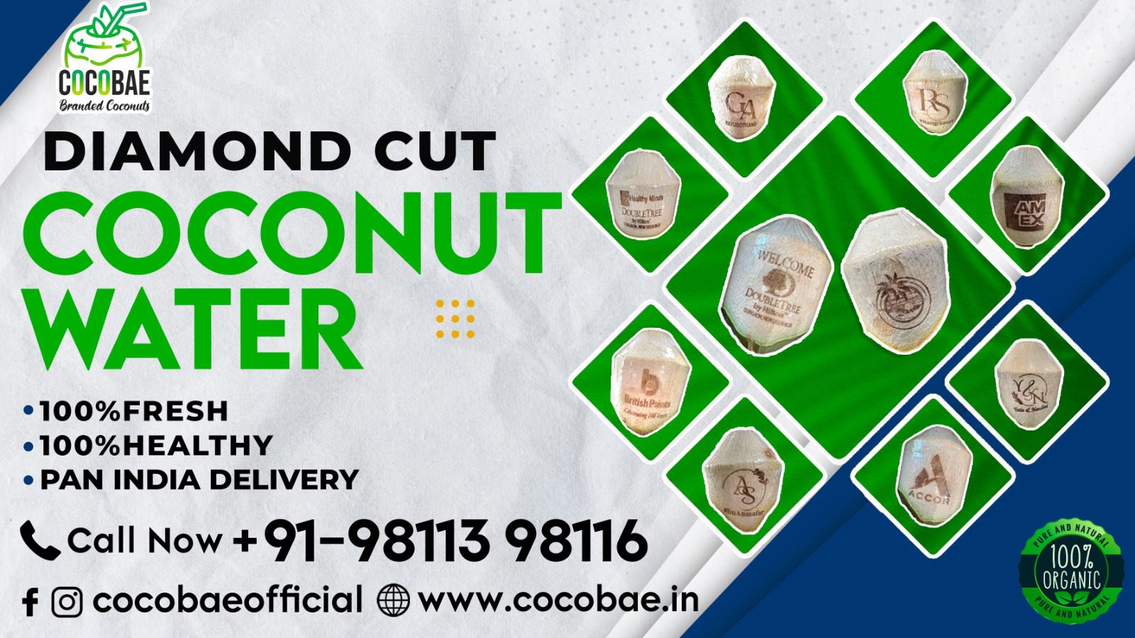 Diamond Cut Coconut Water – Cocobae