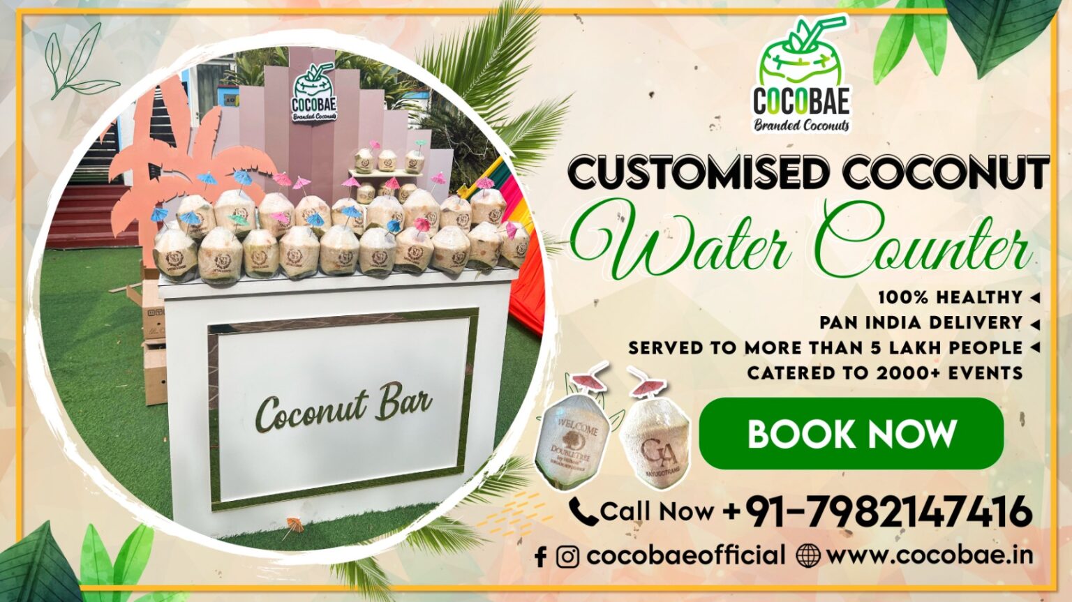 Customised Coconut Water Counter – Cocobae