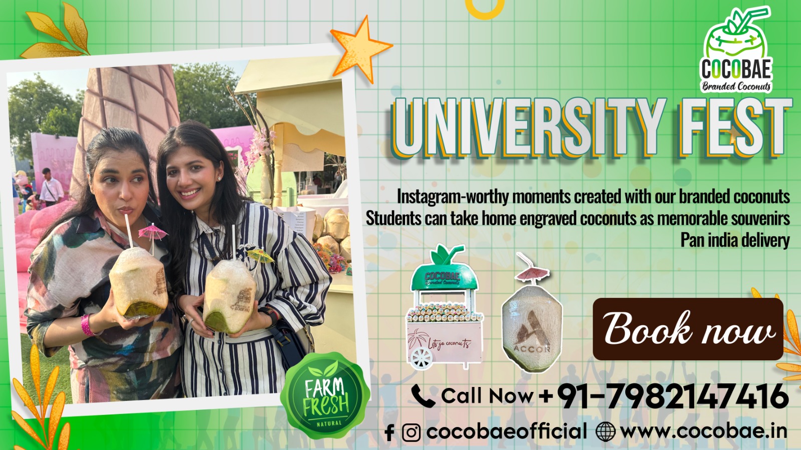 Stamped Coconut Water for University Fest – Cocobae