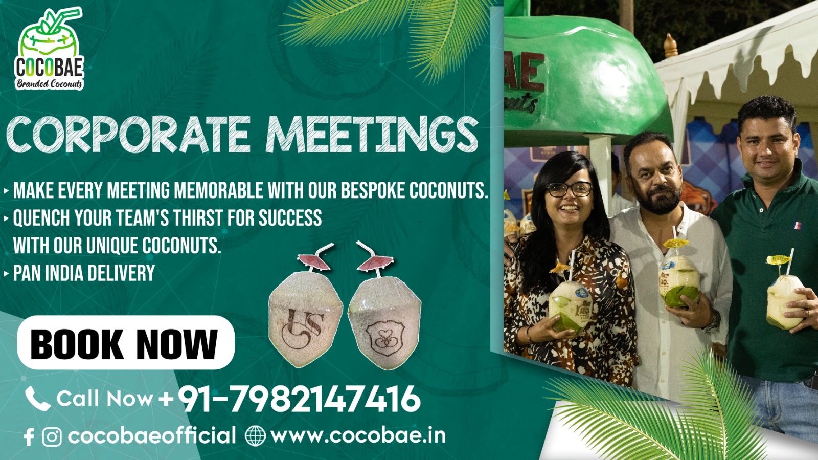 Coconut Water Stall for Corporate Meetings – Cocobae