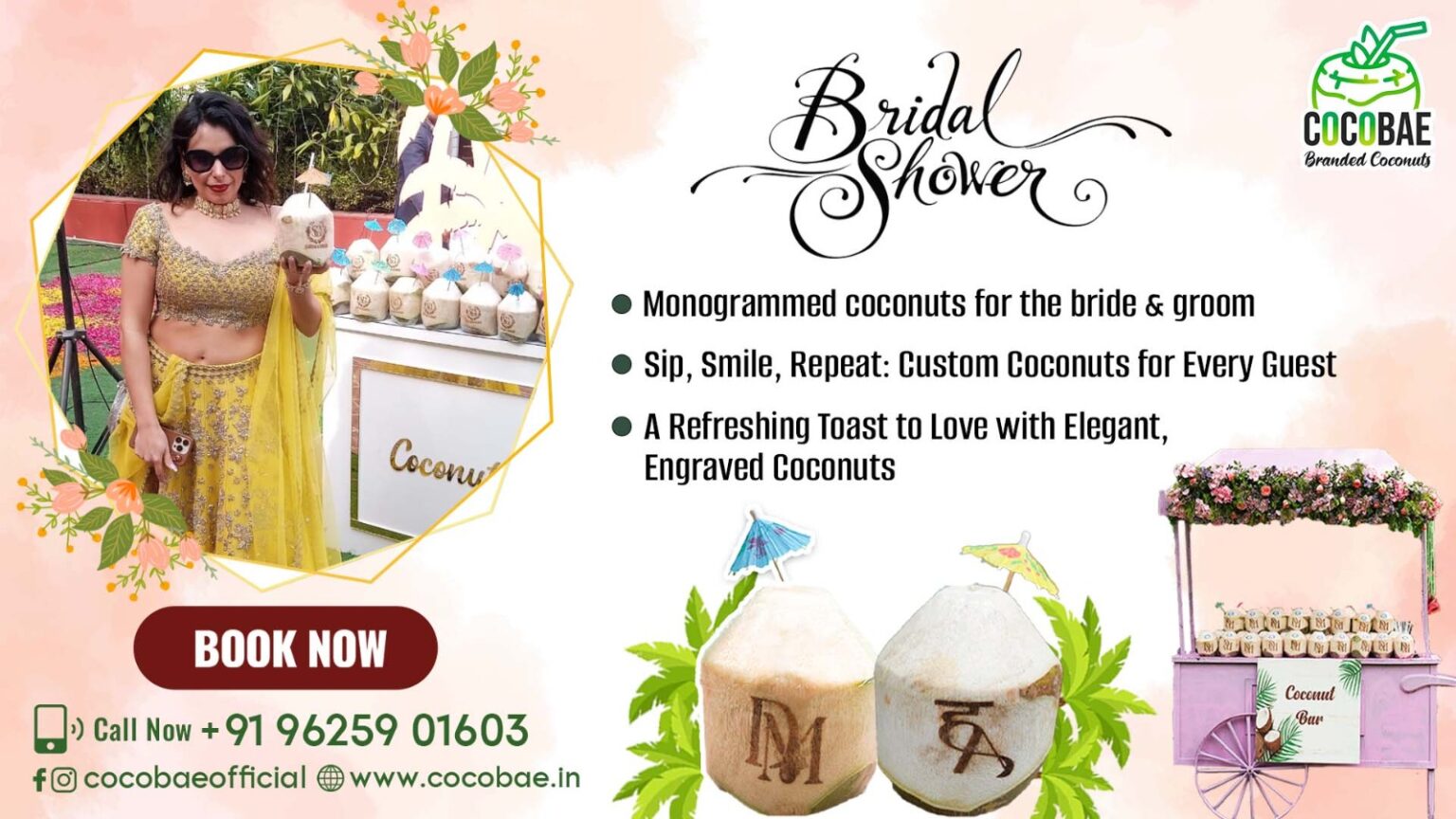 Bridal Shower Celebration with Personalised Coconut Water – Cocobae